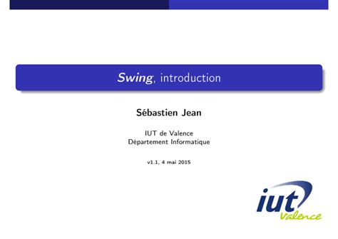 swing introduction