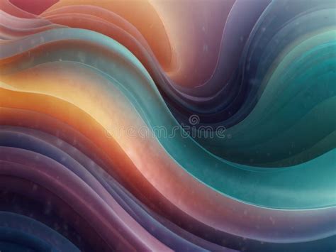 Colorful Abstract Waves With Gradient Hues And Smooth Flowing Curves