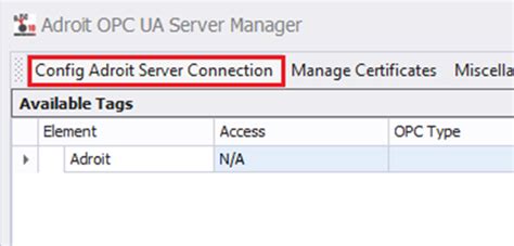 How To Configure The Opc Ua Server For Adroit 10 And Maps 4 Smartui