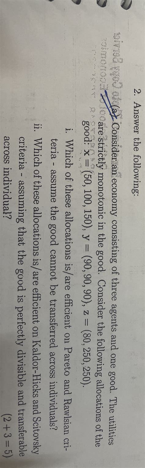 Solved Answer The Following Are Strictly Monotonic In The