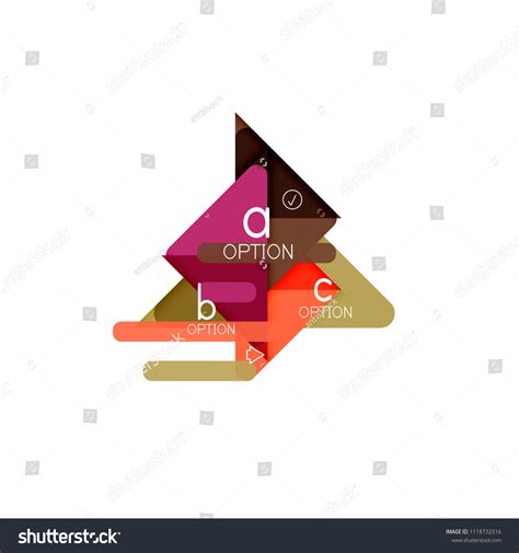 Triangle Data Visualization Design Option Infographic Stock Vector Royalty Free