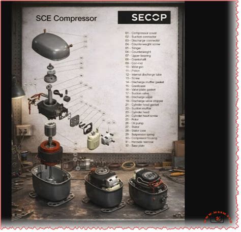 Secop Sce Hermetic Compressor Internal Parts Overview Mbsmpro