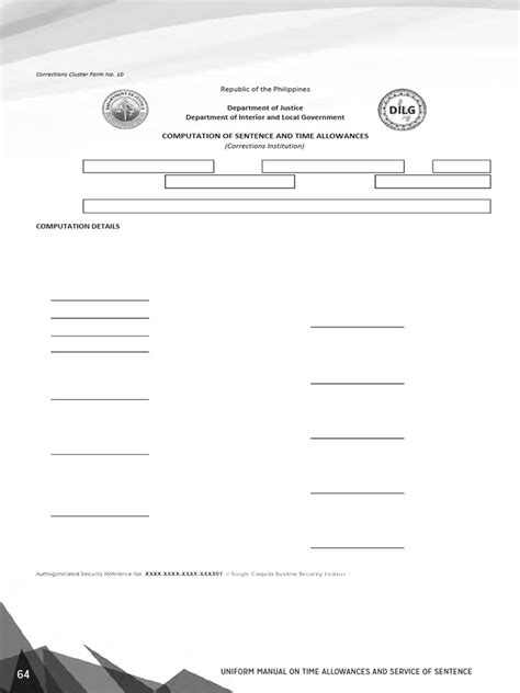 Computation Of Sentence And Time Allowances Pdf Prison Public Law