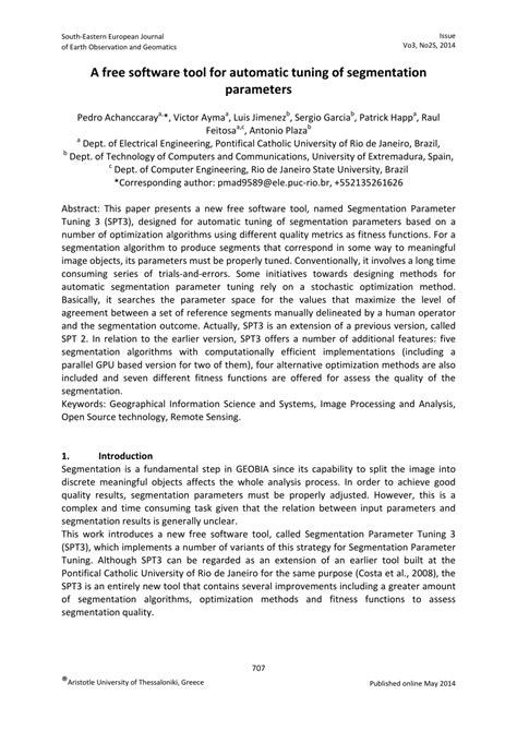 pdf a free software tool for automatic tuning of segmentation parameters