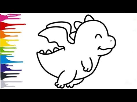 Como Desenhar Um DragÃo Fofo E FÁcil Passo A Passo Youtube