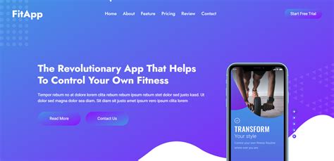 Fitapp Website Template Devtemplates