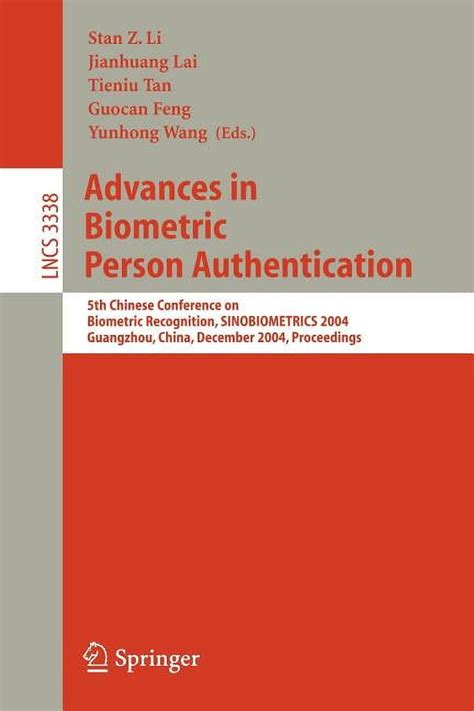 Lecture Notes In Computer Science Advances In Biometric Person