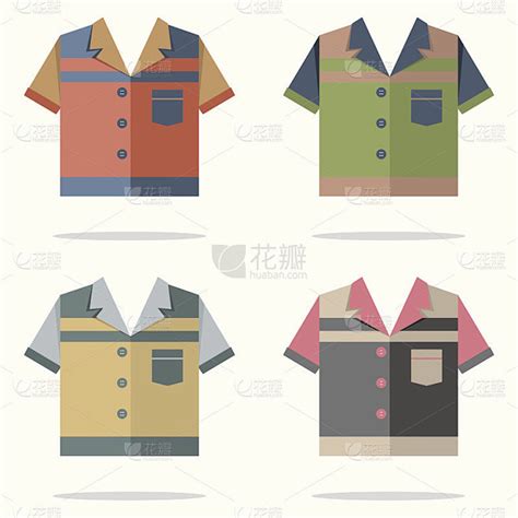 男士衬衫矢量插图