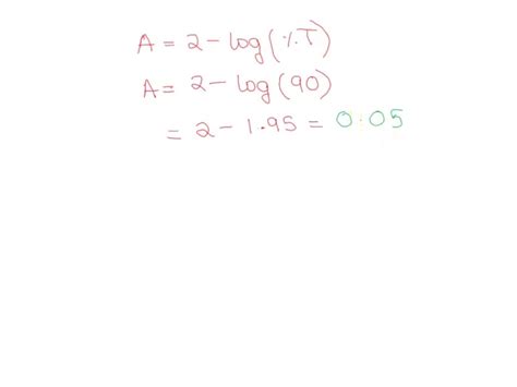 Solved Use The Equation For Absorbance A Log 1tt Where T