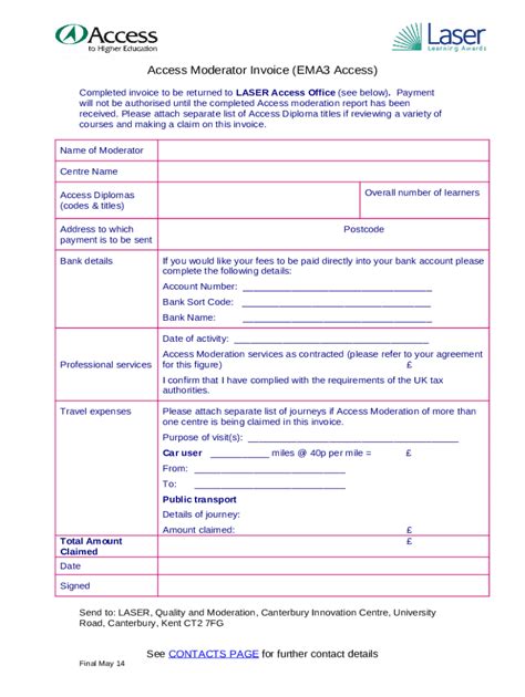 Access Moderator Invoice Qr4 Access Doc Template Pdffiller