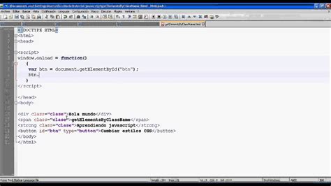 Tutorial Javascript Parte GetElementsByClassName YouTube