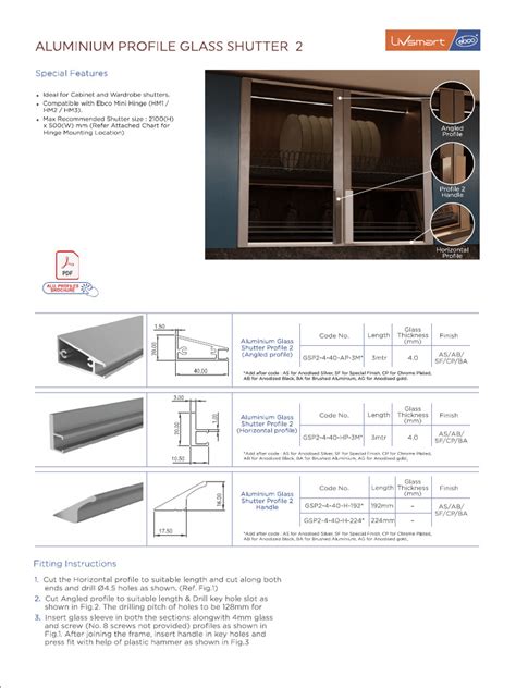 Aluminium Glass Shutter Profile 2 Pdf