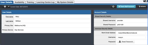 resetting my individual password and resolving log in issues