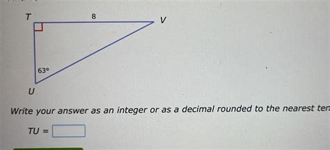 [answered] t u 63 8 v write your answer as an integer or as a decimal