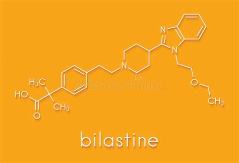 Bilastine Antihistamine Drug Molecule Skeletal Formula Stock Illustration Illustration Of