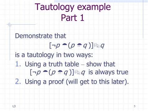 PPT - Tautologies and Logical Equivalences PowerPoint Presentation ...