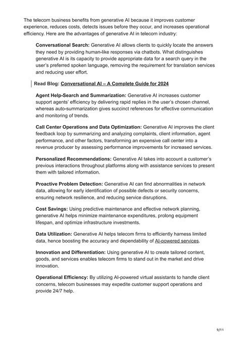 Generative Ai In Telecom Use Cases Amp Benefitspdf