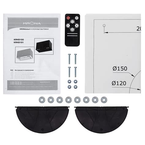 Полновстраиваемая вытяжка KRONA ZANDER 600 DN WHITE S⚡ — купить с ...