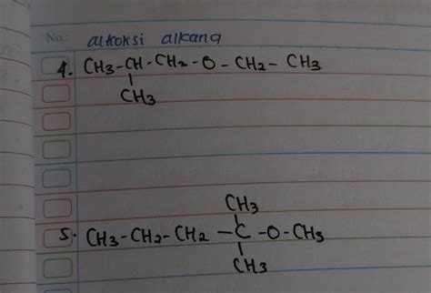No alkoksi alkana 4 CH3-CH-CH2-O-CH2-CH3 | StudyX
