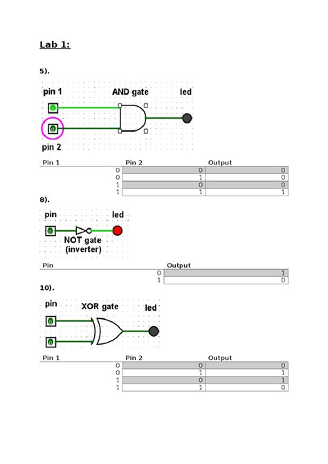 lab 1 write up logisim lab 1 cos10004 lab 1 5 pin 1 pin 2