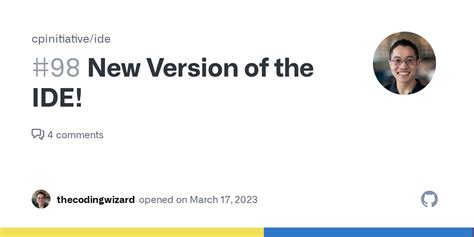 New Version Of The Ide · Issue 98 · Cpinitiativeide · Github