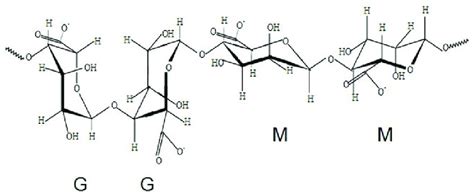 Molecular Structure Of Alginate M β D Mannuronate Blocks