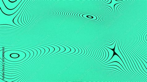 Seamless Loop Abstract Animation With Green Patterns Animated Moving Round Liquid Stripes