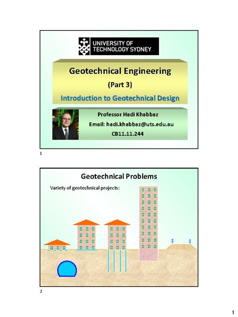 Week 3 Geotech Design Geotechnical Engineering Part 3