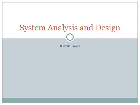 Chapter 8 System Analysis And Design Ppt