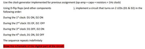 Solved Use The Clock Generator Implemented For Previous