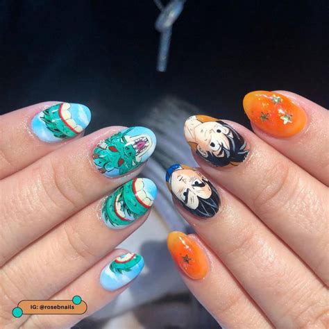 Anime Print Nails 16