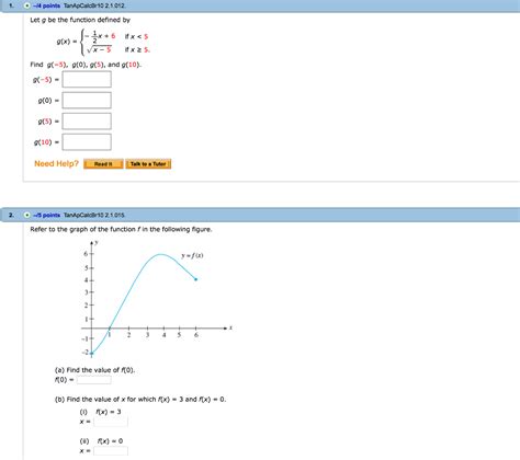 Solved Points TanApCalcBr Let G Be The Chegg