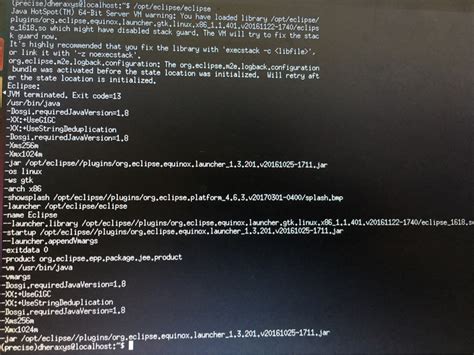 Cant Open Eclipse In Ubuntu 1204 Error Launching Program Stack