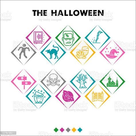 아이콘현대 할로윈 파티 인포그래픽 디자인 템플릿 가을 휴일 축하 흰색 배경에 인포 그래픽 시각화 인포그래픽을 위한 크리에이티브 벡터 일러스트레이션입니다 10월에 대한 스톡