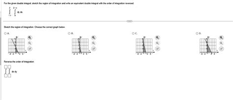 Solved Texts For The Given Double Integral Sketch The Region Of