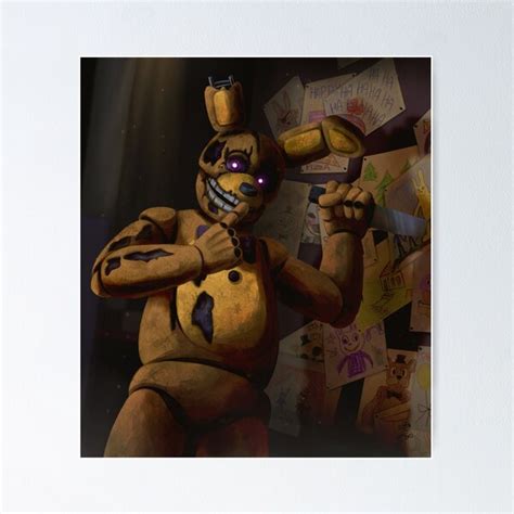 Ver2 Fnaf Movie Springbonnie Poster For Sale By Teramerchshop