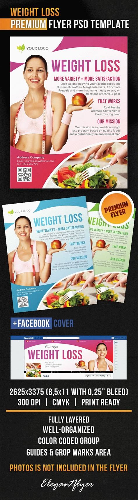 Pink Professional Weight Loss Free Flyer Template Psd By Elegantflyer
