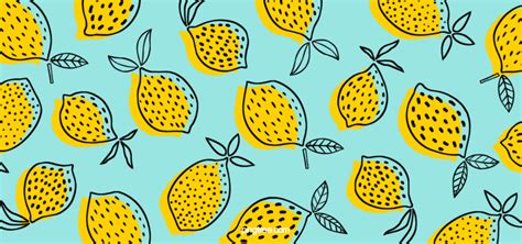 Lineart Cute Lemon Pattern Background Psd Backgrounds Free Download Pikbest