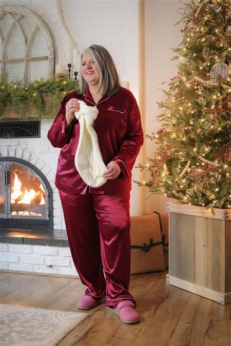 Plus Size Satin Pjs For Christmas Fashion Over 50 Tall Women Plus Size