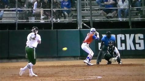 Florida Softballs Skylar Wallace Hits Home Run Vs Jacksonville Youtube