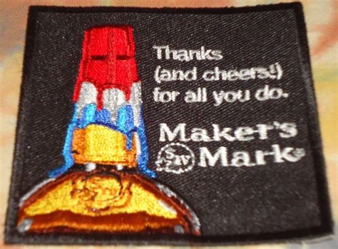 Vintage Makers Mark Patch Thanks And Cheers For All You Do