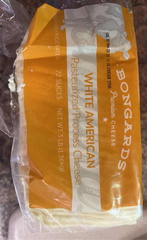 Bongards Premium Cheese White American Pasteurized Process Cheese Fig App