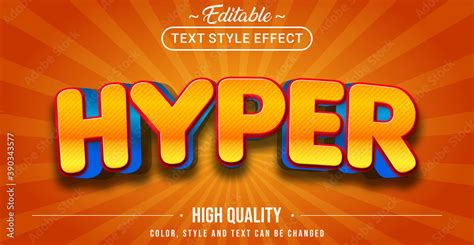 Editable Text Style Effect Hyper Theme Style Stock Vector Adobe Stock