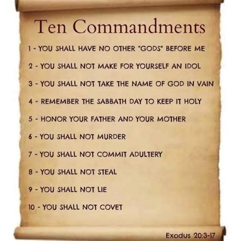 10 Commandments Meaning And Examples Printable Free Templates