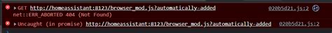 Browsermod Chrome Console Errors But I Dont Have It Frontend