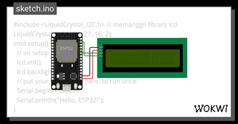 Lcd Esp Wokwi ESP32 STM32 Arduino Simulator