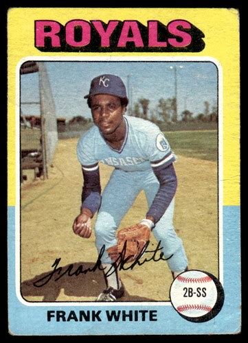 1975 Topps Frank White 569 Kansas City Royals Baseball Card Ebay