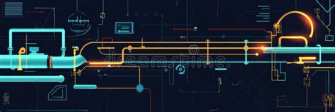Gas Pipeline Infrastructure Visualized With Flow Indicators And