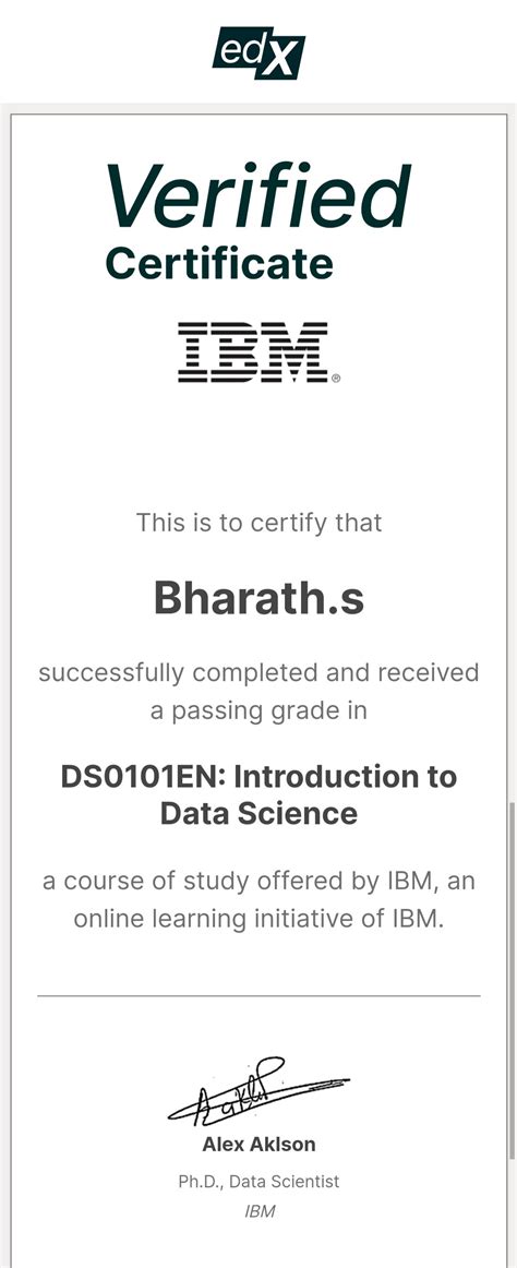 Bharath S On Linkedin Certification Of Data Science
