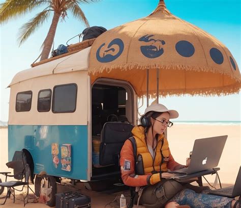 Premium Ai Image Digital Nomad